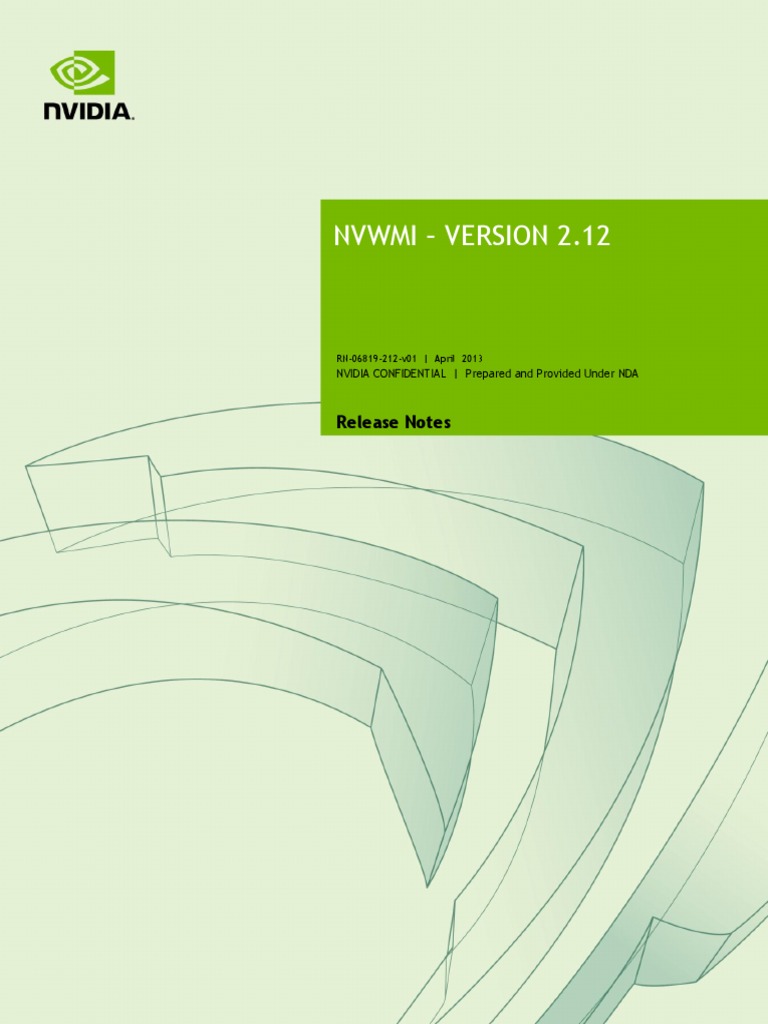 2.12 Win8 Win7 Nvwmi Release Notes | PDF | Trademark | Hdmi