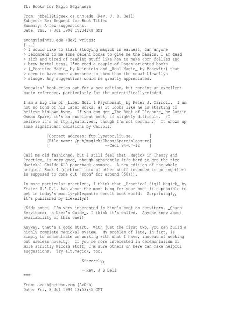 Books For Magic Beginners | PDF | Magic (Paranormal) | Mythological Powers