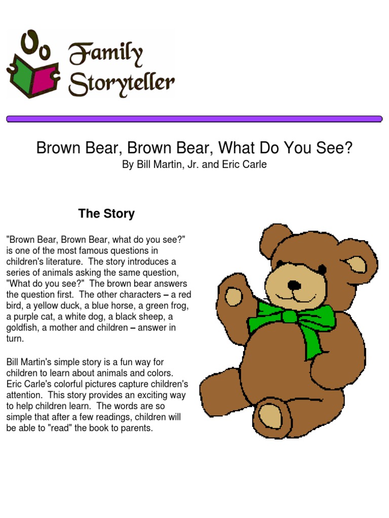 Brown Bear, Brown Bear, What Do You See?: The Story | PDF