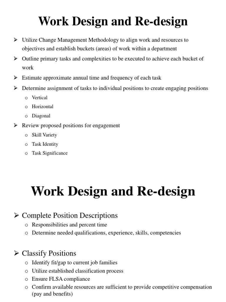 Job Redesign Tools | PDF