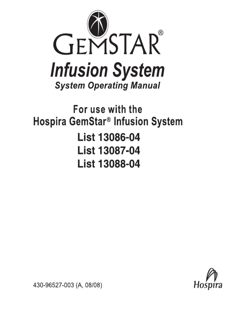 Gemstar User Manual | PDF | Electromagnetic Interference | Intravenous ...