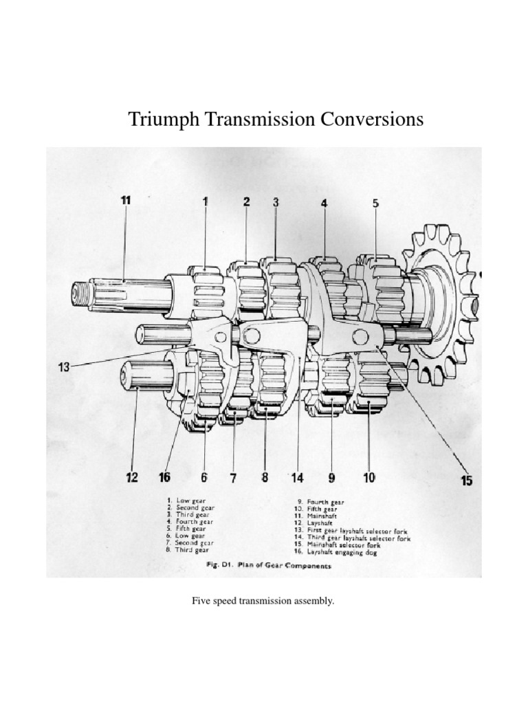 Triumph Transmission Conversions: Five Speed Transmission Assembly ...