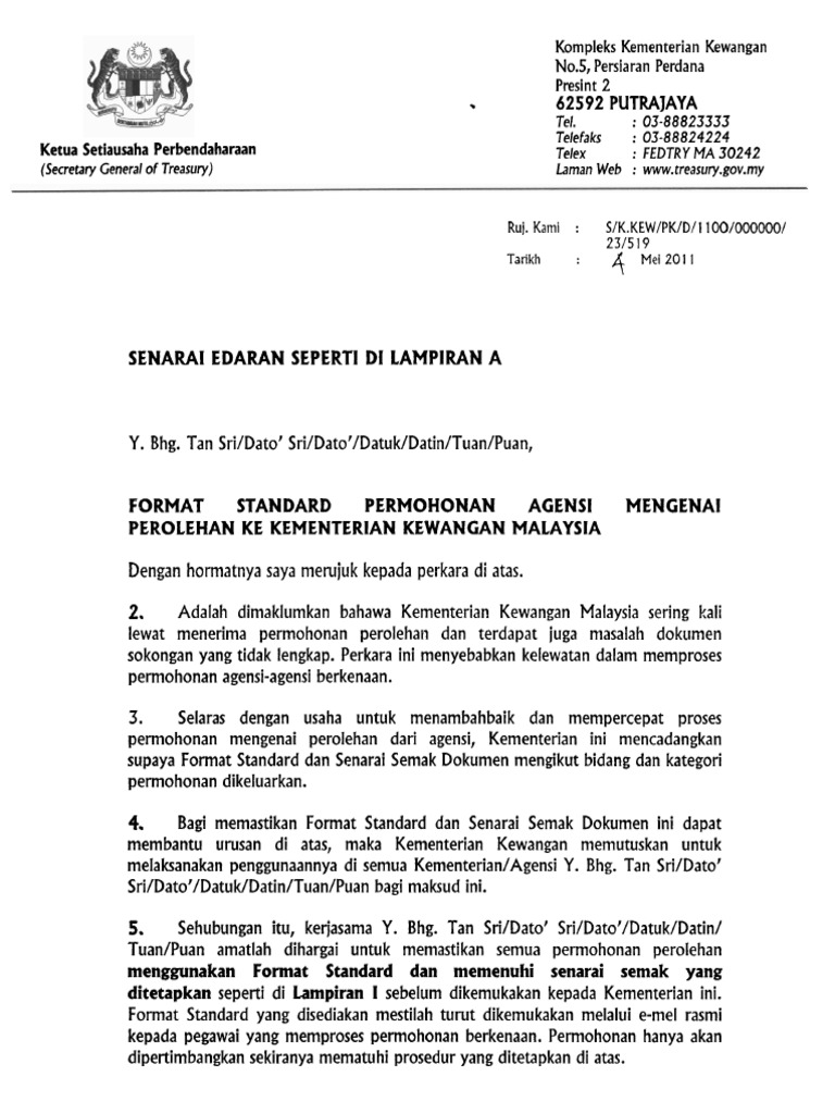 Manual Surat Rasmi Kastam | PDF