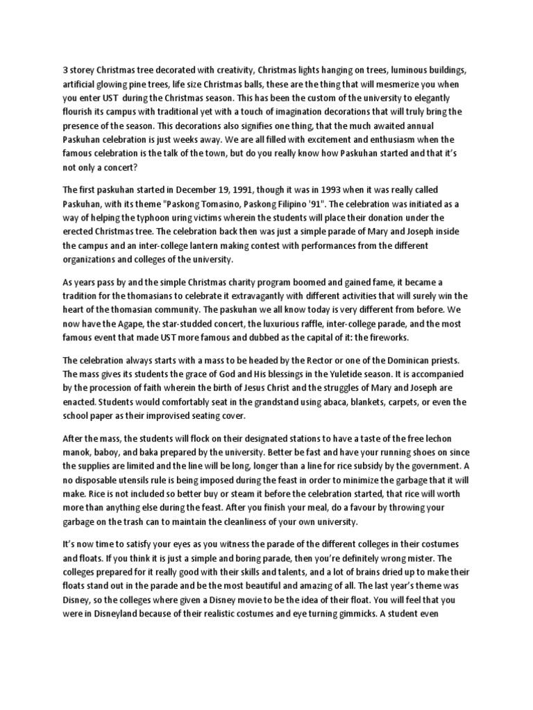 Paskuhan | PDF | Christmas | Religion And Belief