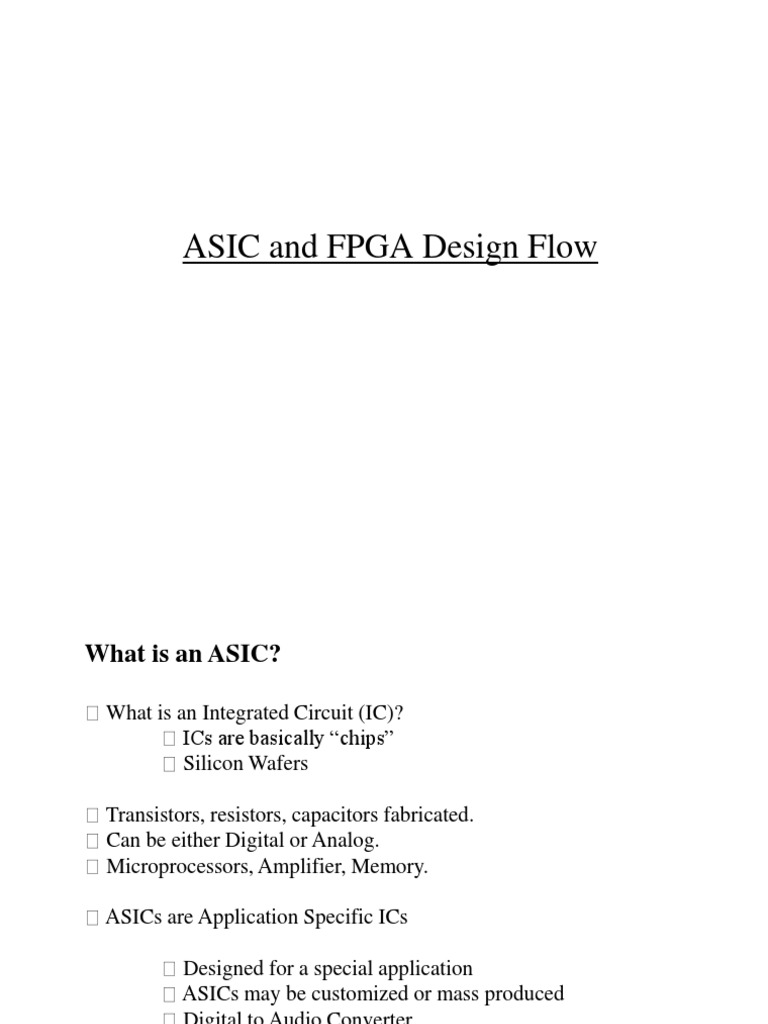Asic and Fpga Design | PDF | Hardware Description Language | Field ...