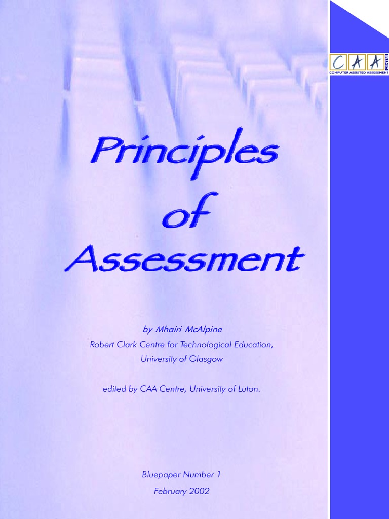 Principles of Assessment | PDF | Educational Assessment | Test (Assessment)