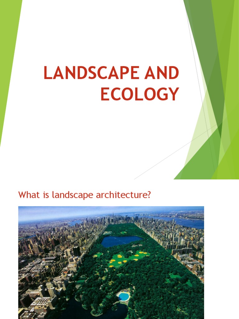 Understanding Landscape Architecture and Ecology | PDF | Landscape ...