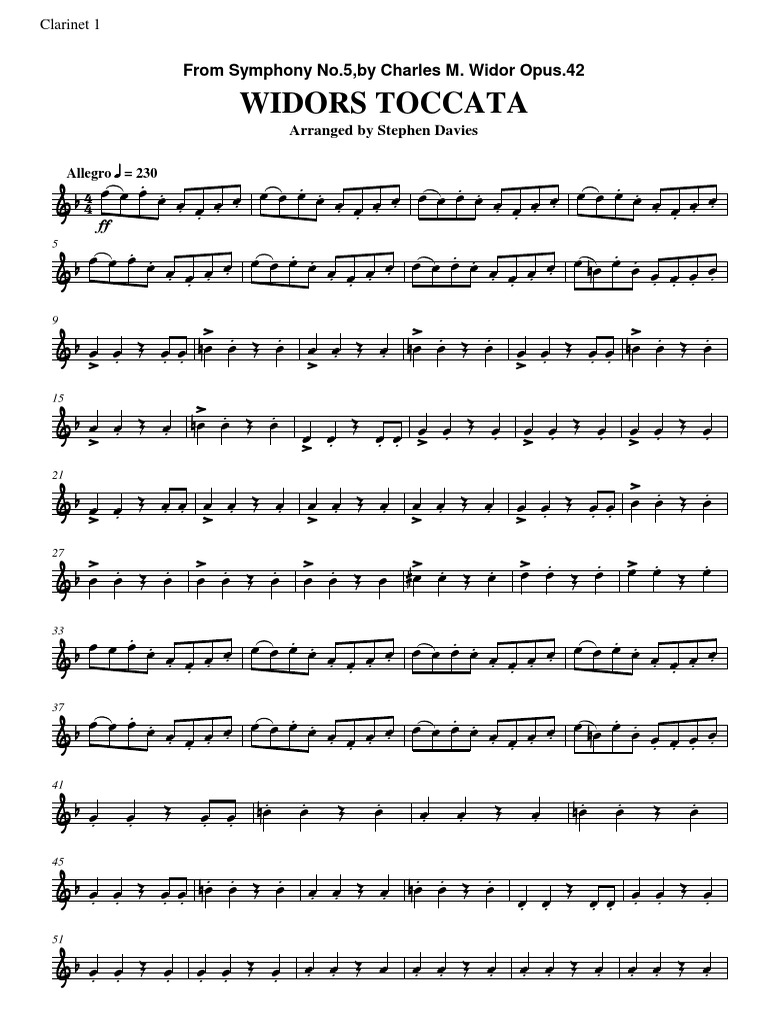 Widor Toccata Cl5 | PDF
