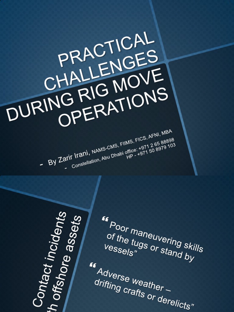 Practical Risks of Moving Rigs by Rig Move Masters Dubai | PDF ...