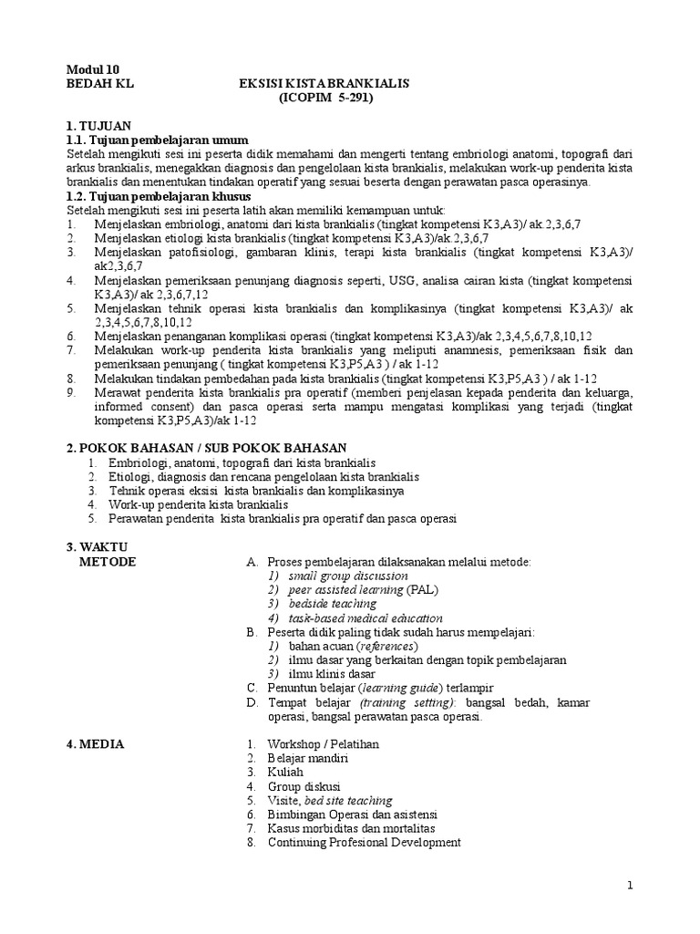 10-Eksisi Kista Brankialis | PDF