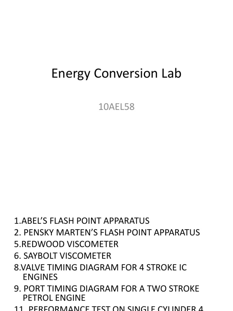 Energy Conversion Lab | PDF