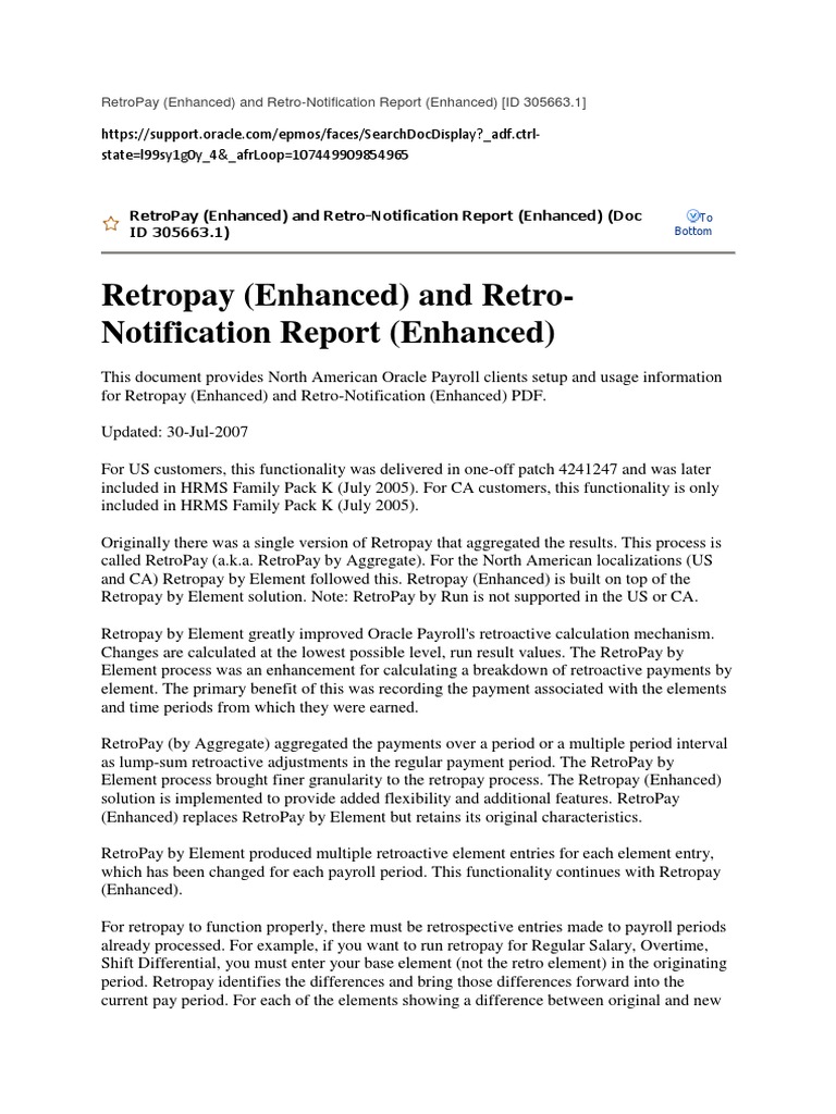 Understanding RetroPay (Enhanced) | PDF | Fair Labor Standards Act ...