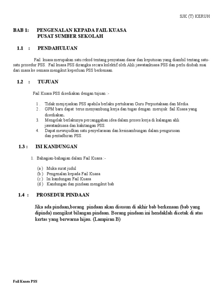 Contoh Fail Kuasa | PDF