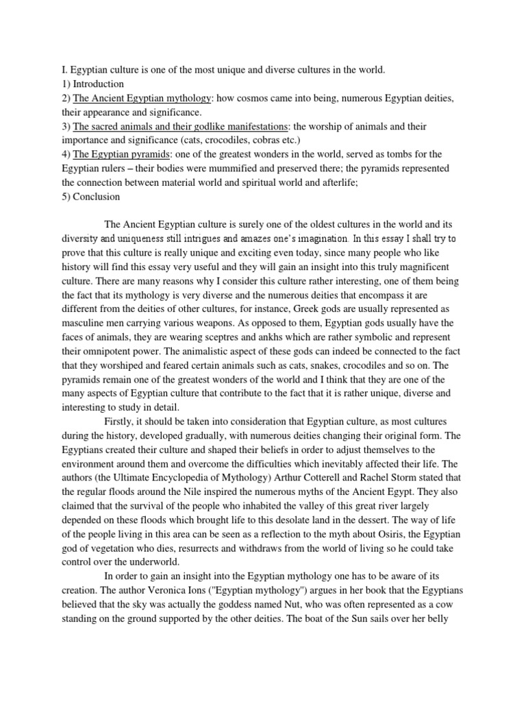 Egyptian Mythology Essay | PDF | Isis | Horus