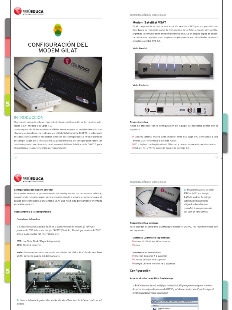 Configuración Del Modem Gilat | PDF