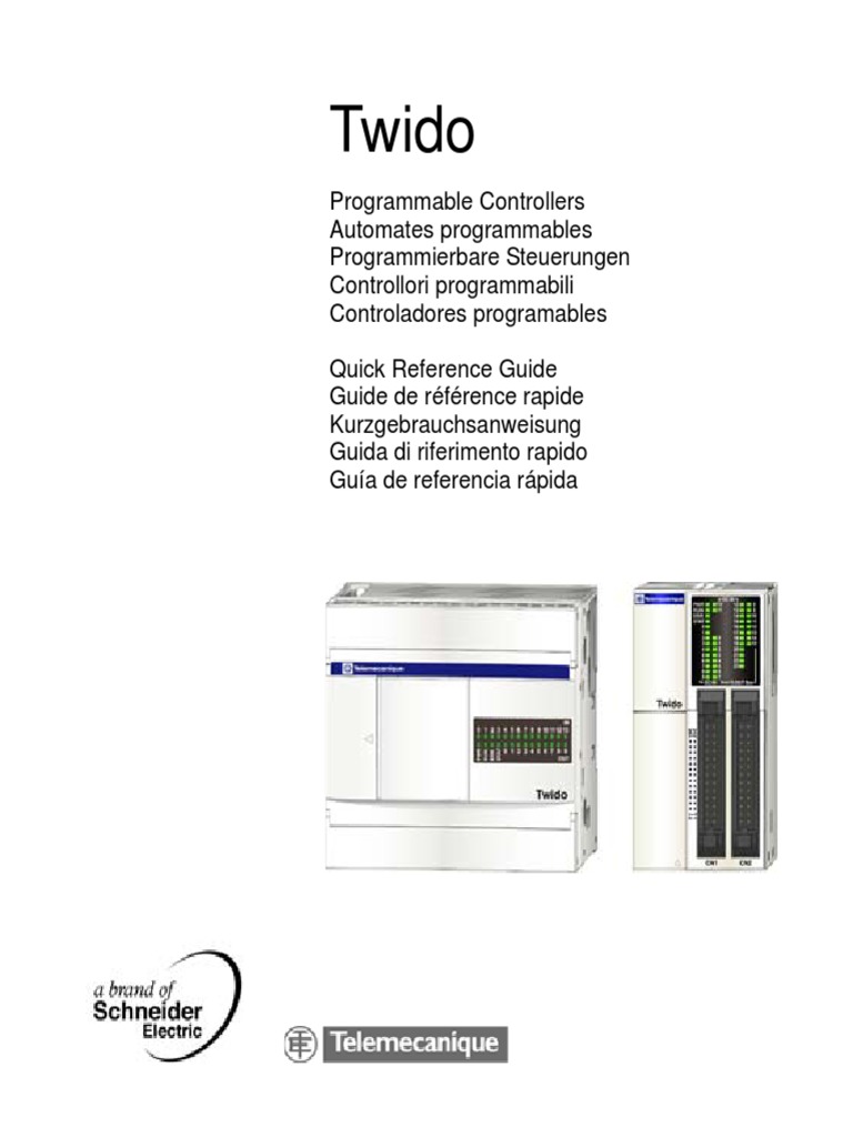 Telemecanique Twido Quick Reference Guide | PDF | Electrical Components | Electric Power
