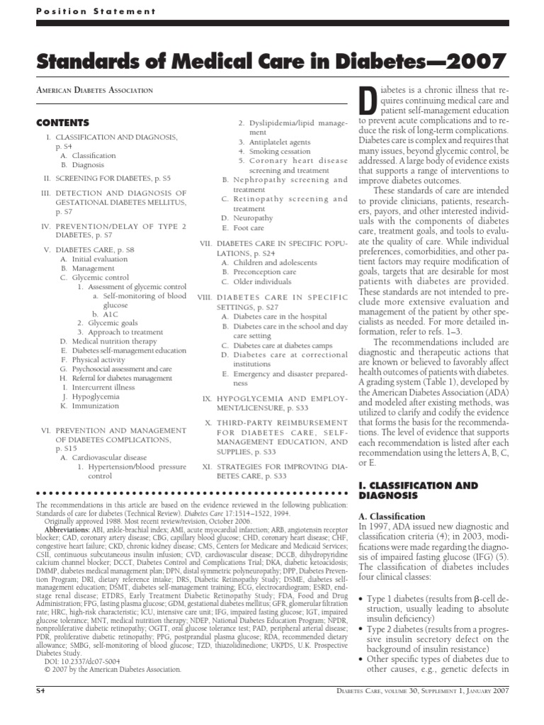 ADA Standards of Medical Care in Diabetes | PDF | Glycated Hemoglobin ...