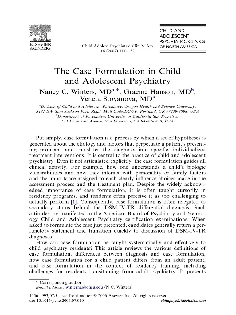 Case Formulation | PDF | Cognitive Behavioral Therapy | Psychotherapy