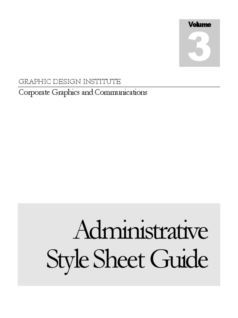 Administrative Manuel Style Sheet Guide - TEMPLATE | PDF | Search ...