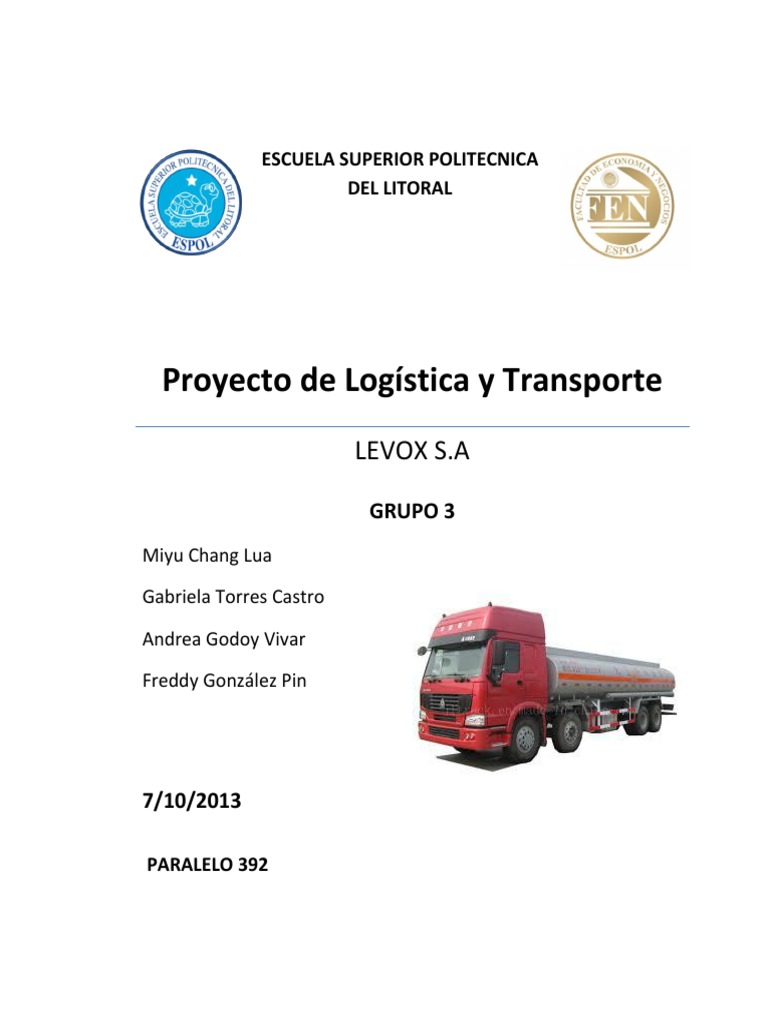 Proyecto Logistica | PDF | Logística | Planificación