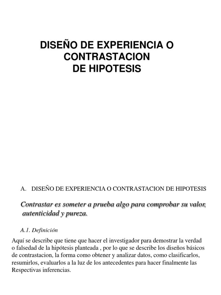 Diseño de Contrastacion | PDF | Muestreo (Estadísticas) | Estadísticas