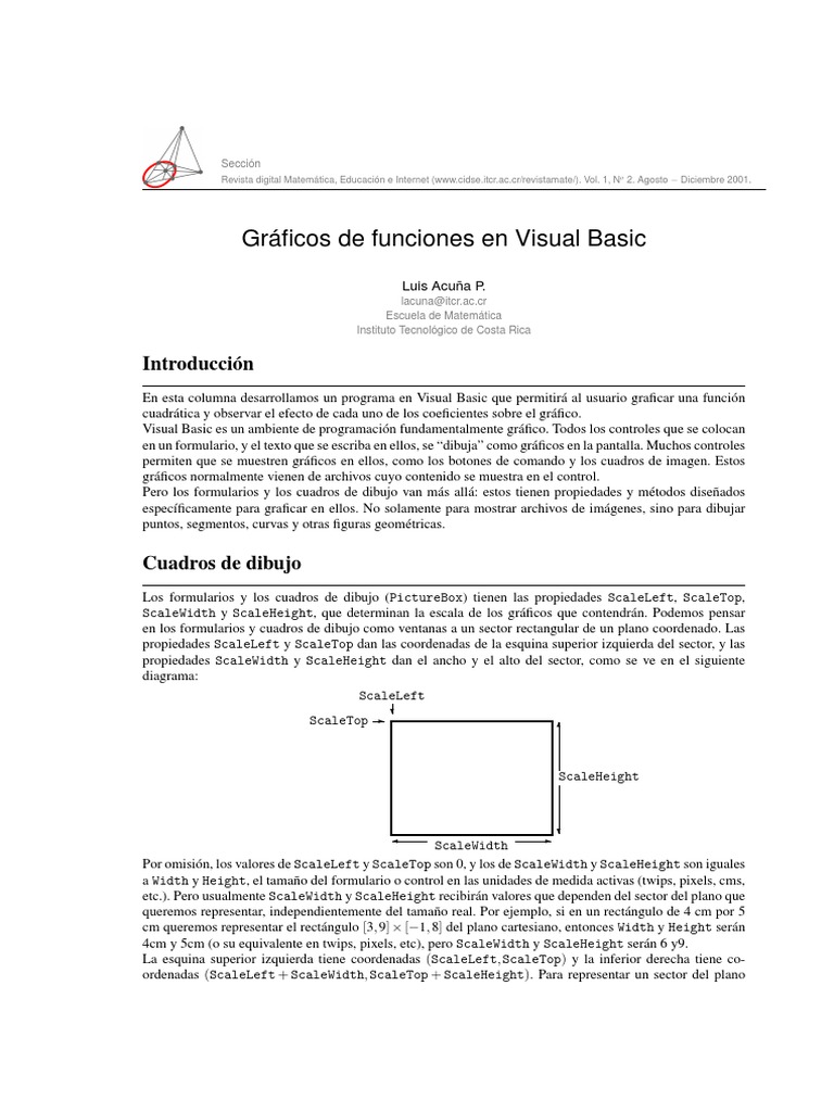 Gráficos de Funciones en Visual Basic | PDF | Básico | Sistema de ...