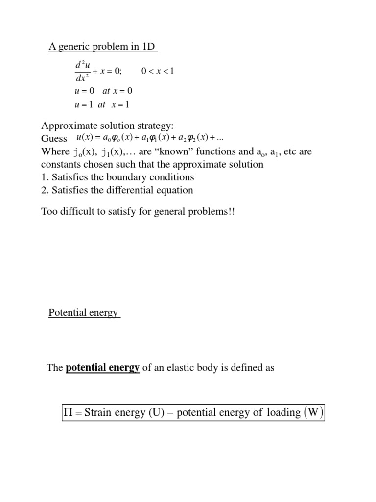 Principle of Minimum Potential Energy | PDF | Deformation (Mechanics ...