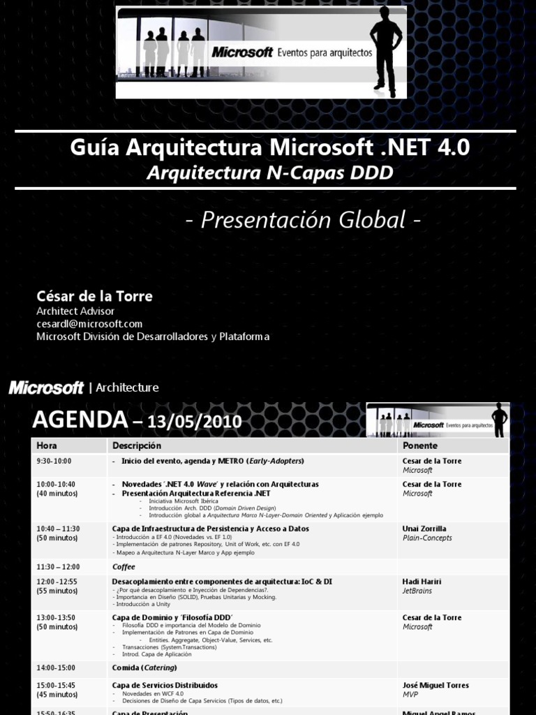 01 Guia Arquitectura N Layer DDD Microsoft NET 4 0 Vision Global 1h 18 ...