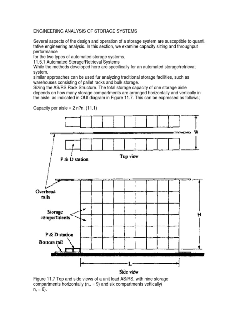 Engineering Analysis of Storage Systems | PDF | Warehouse | Teaching ...
