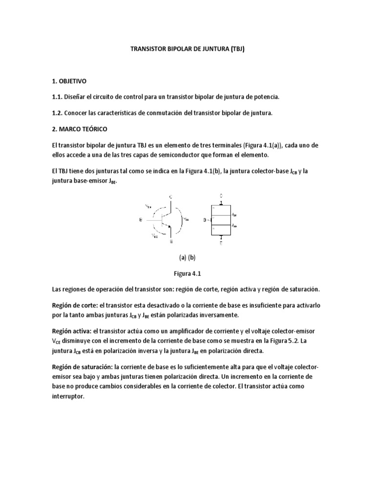 Transistor Bipolar de Juntura (Practica) | PDF | Transistor de unión bipolar | Transistor
