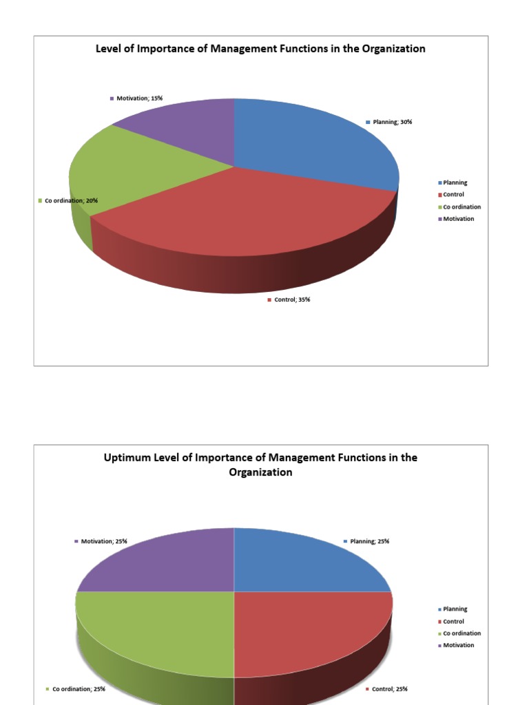 Level of Importance of Management Functions in The Organization | PDF