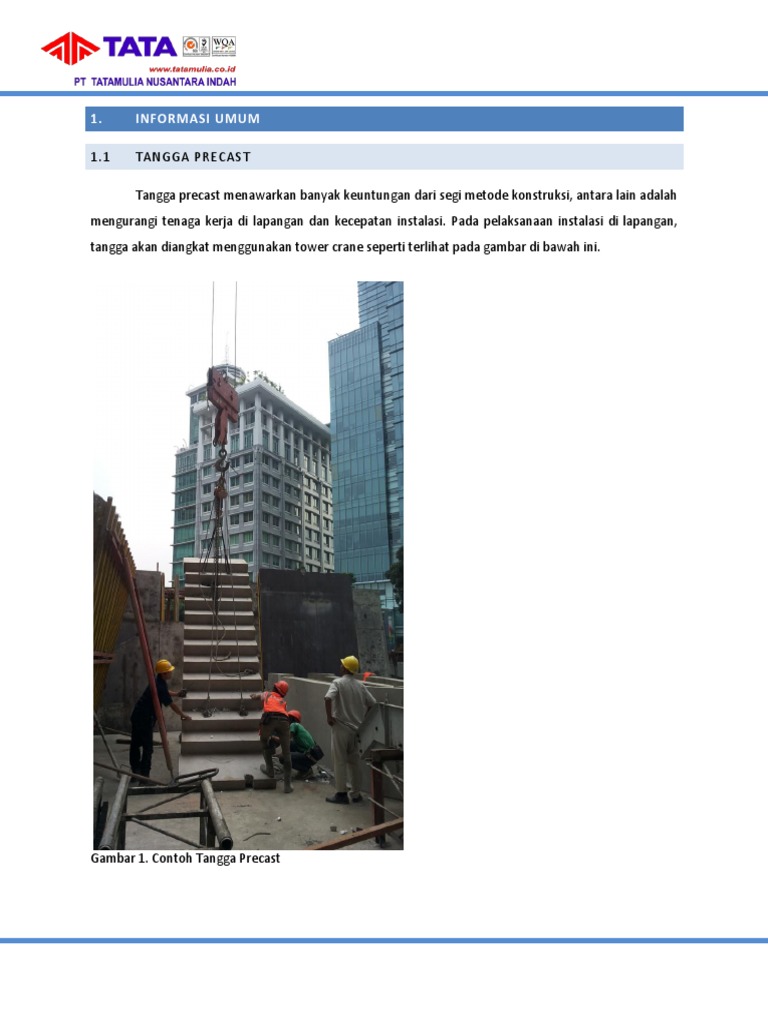 Metode Tangga Precast Bahana 2 | PDF