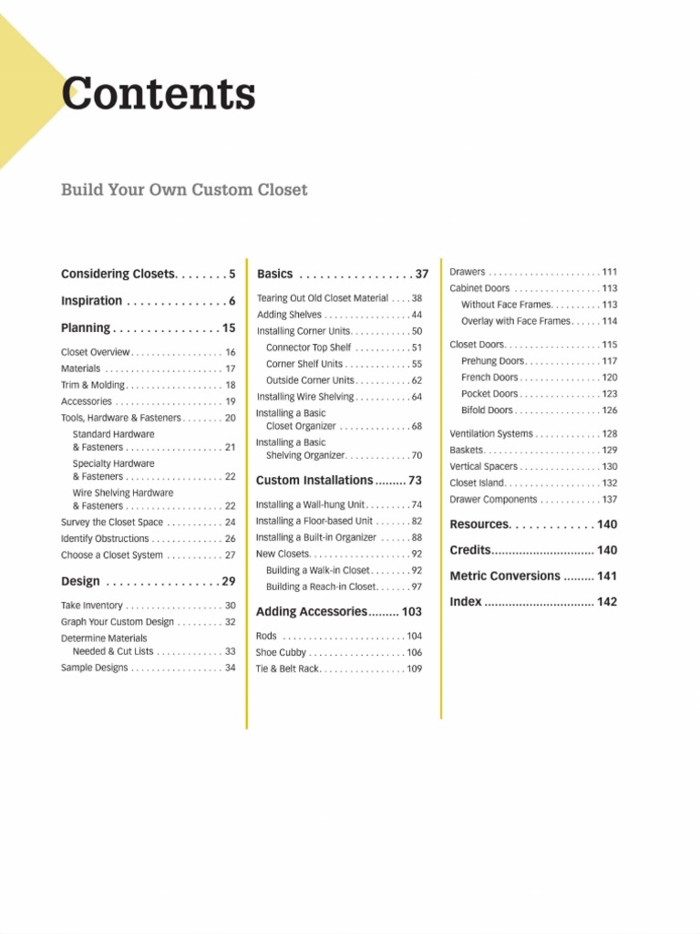 Build Your Own Custom Closet | PDF