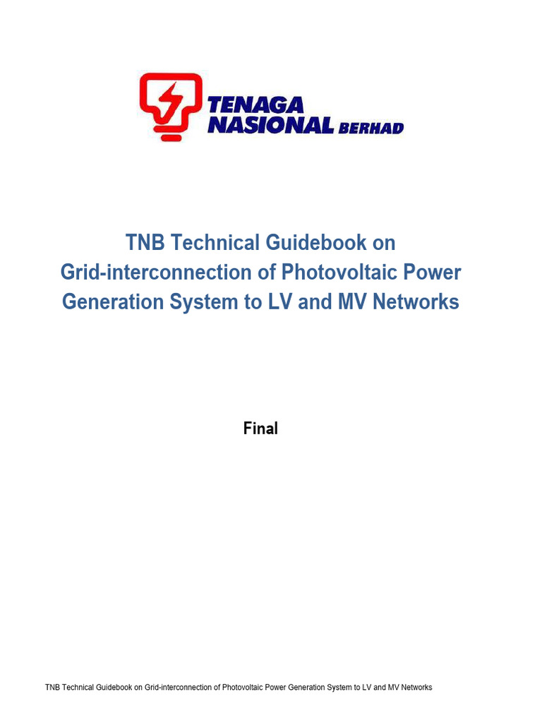 PV Grid-Interconnection Guidebook | PDF | Photovoltaic System | Power ...
