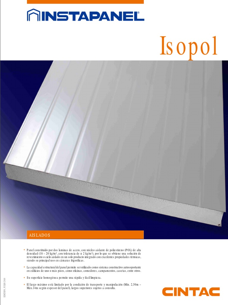 Isopol Paneles | PDF | Aislamiento térmico | Ingeniería de Edificación