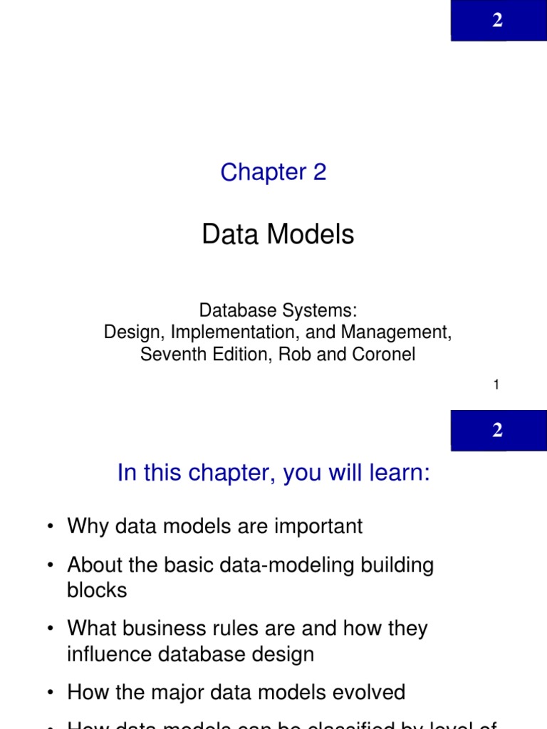 Data Models: Database Systems: Design, Implementation, and Management, Seventh Edition, Rob and ...