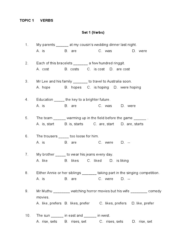 1 Verbs | PDF