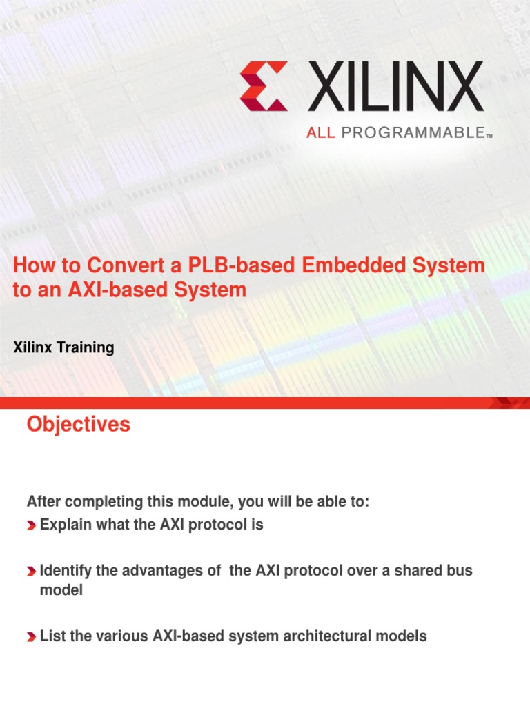 How To Convert A PLB Based Embd System To An Axi Based System | PDF ...