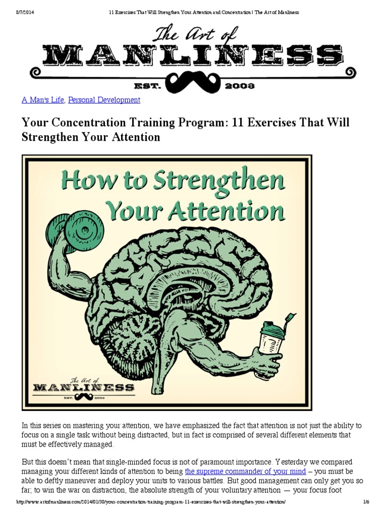 Strengthen Your Attention: 11 Exercises | PDF | Attention | Mindfulness