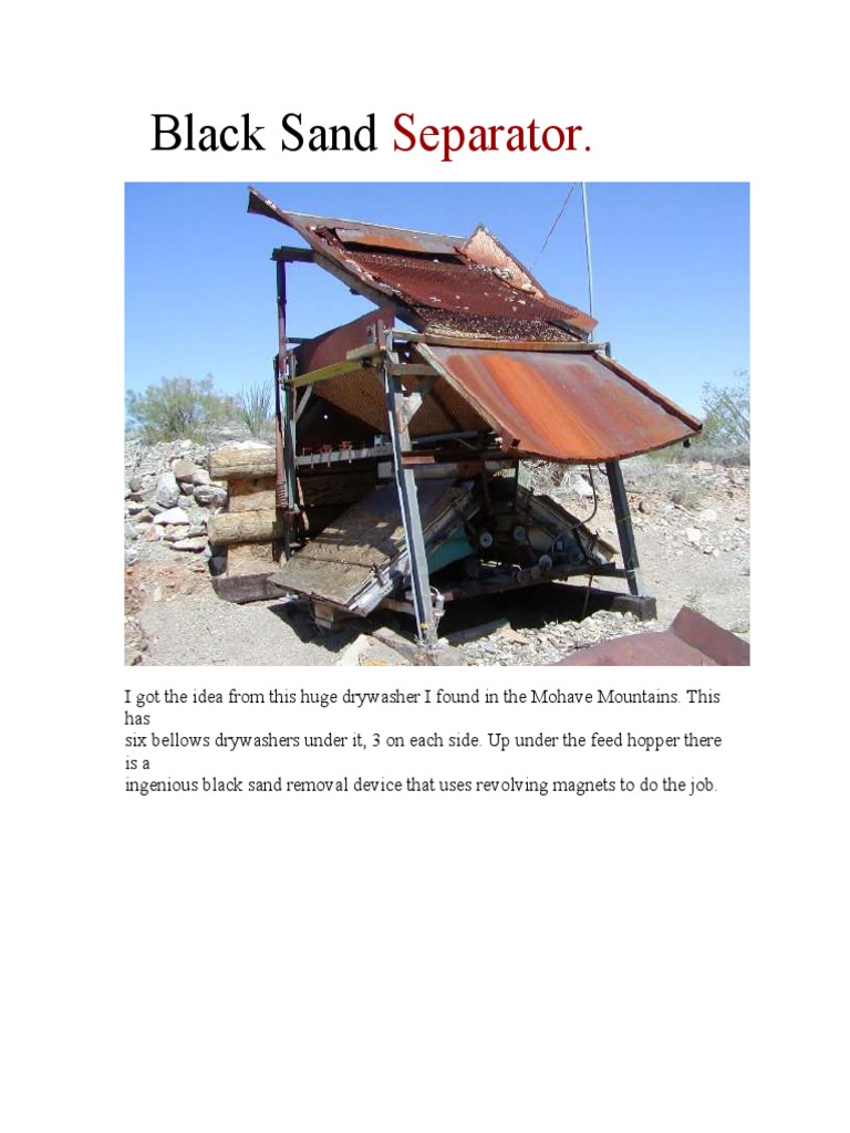 Black Sand Separator | PDF