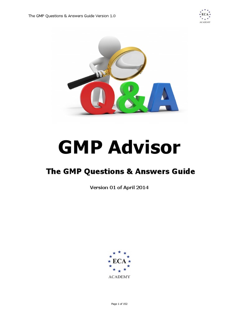 GMP Questions & Answers Guide | PDF | Verification And Validation ...