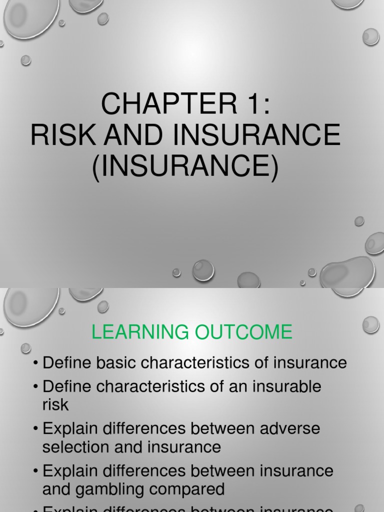 Characteristics of Insurable Risks | PDF | Insurance | Risk