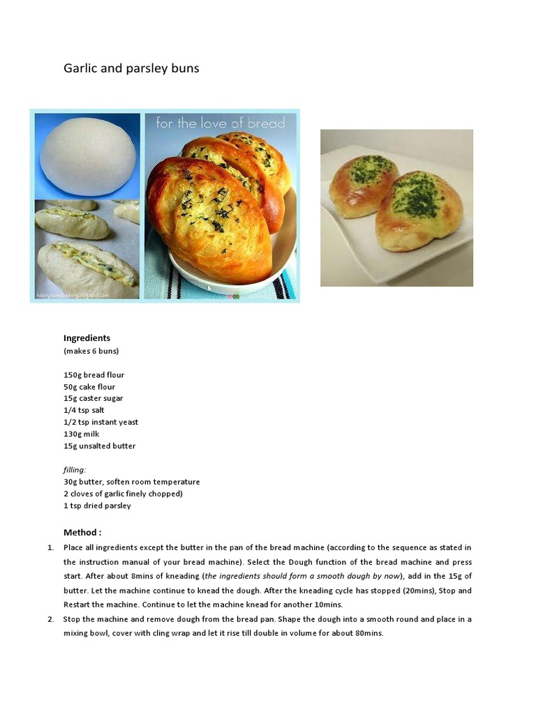 Bread Recipes (Buns) | PDF | Dough | Breads