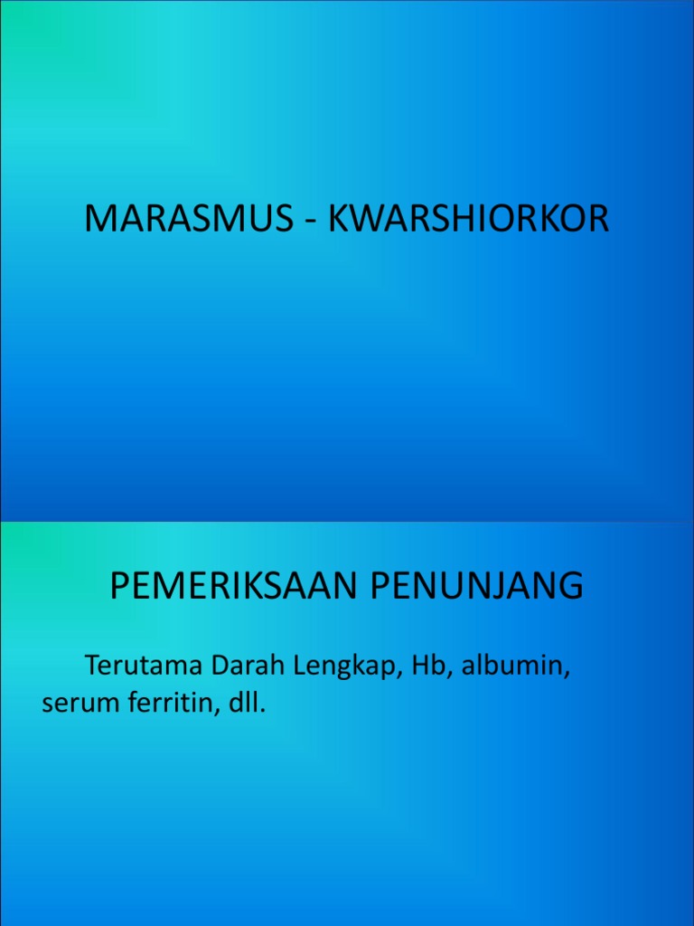 Marasmus Kwashiorkor | PDF