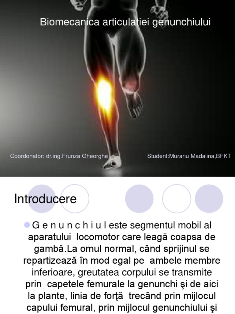 Biomecanica Articulatiei Genunchiului | PDF