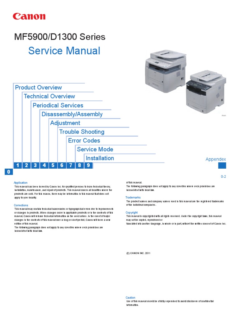 Canon MF5900 Series Service Manual | PDF | Electrical Connector ...