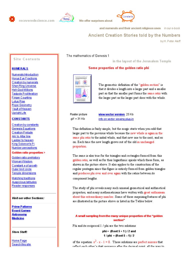 Golden Ratio Properties | PDF | Elementary Mathematics | Teaching ...