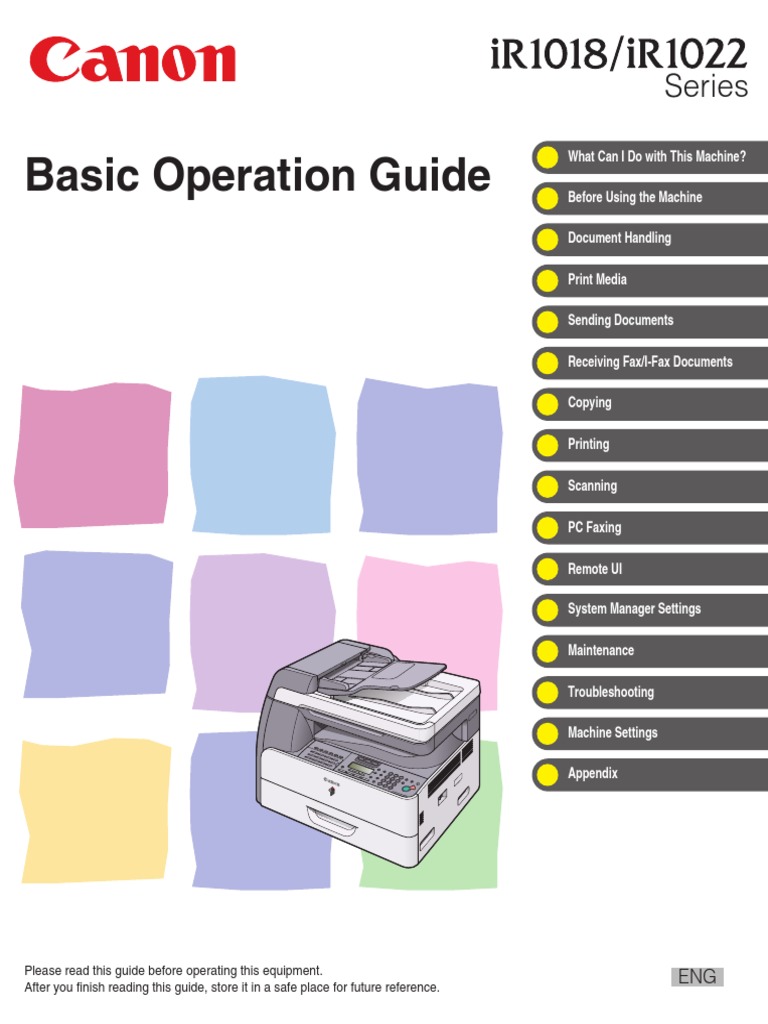Basic Operation Guide Cannon | PDF