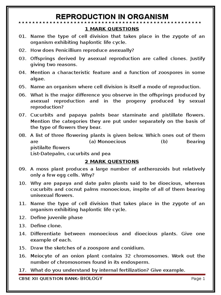 Biology Question Bank for Class 11 | PDF | Dominance (Genetics ...