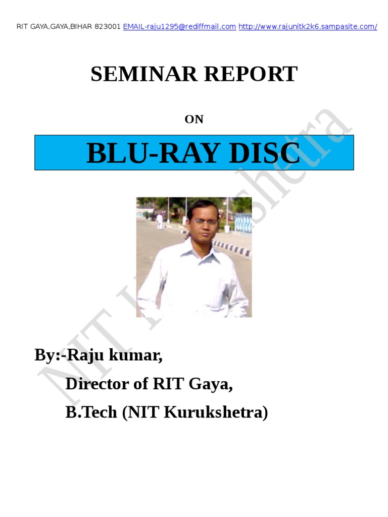 Blu-Ray Disc (Seminar Report) | PDF | Blu Ray | Java Virtual Machine